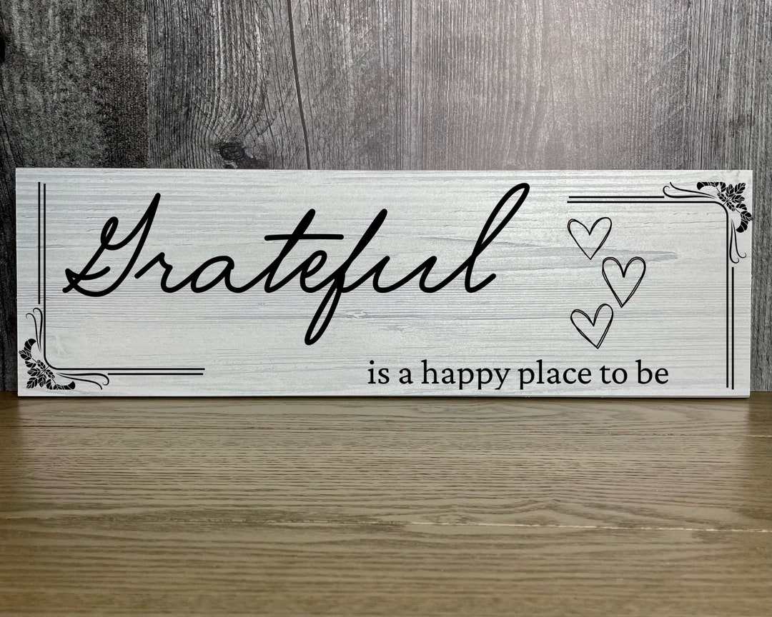 Grateful Wood Plank | Gift | Garage Sign | Kitchen Sign | House Decor ...