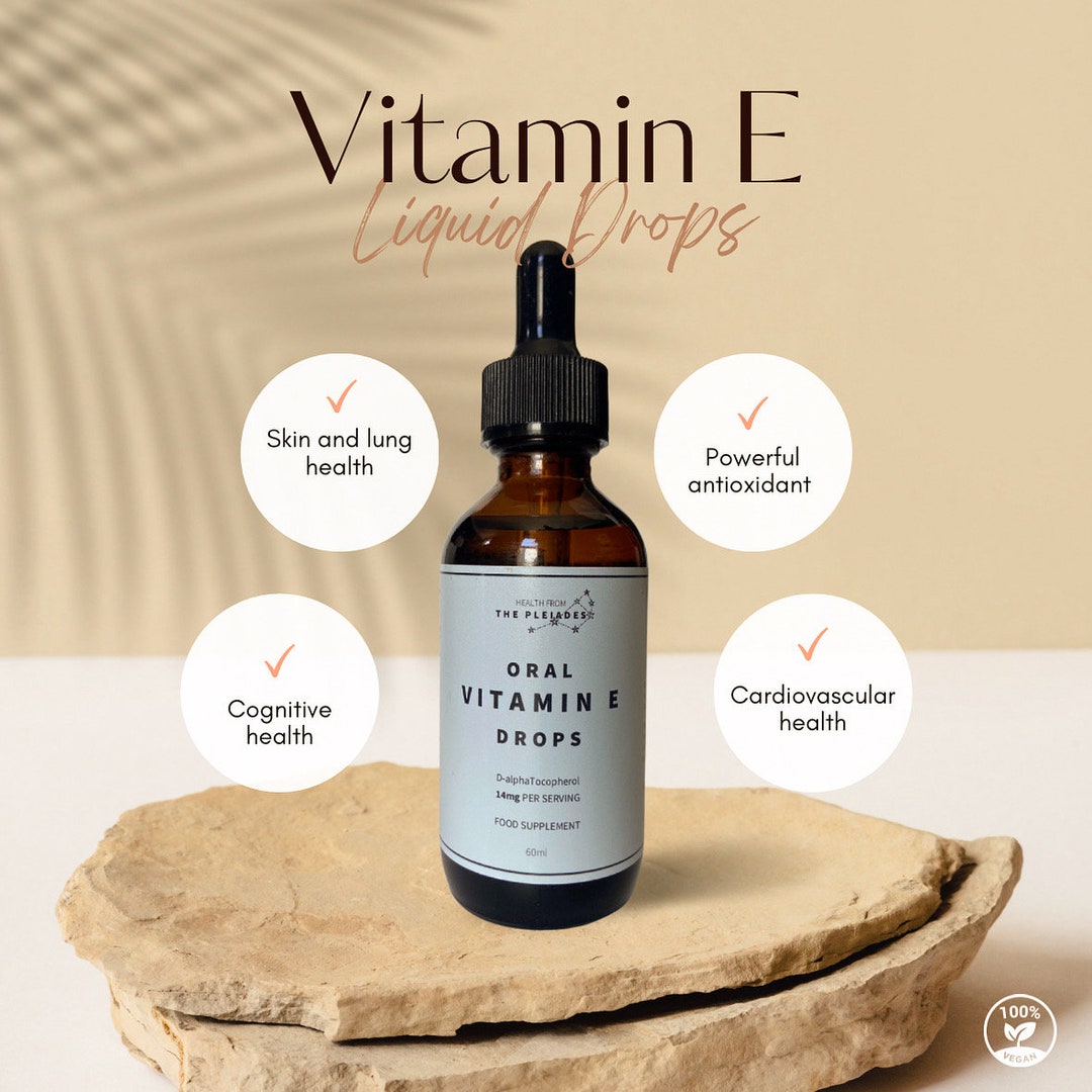 Vitamin E Liquid Vitamin Drops Food Supplements Wellbeing Organic ...