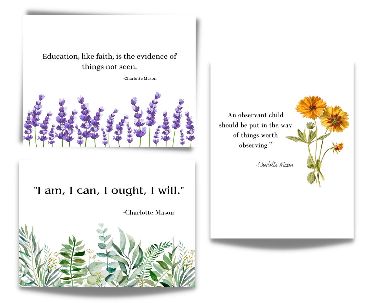 Wall Art Bundle Homeschool Art Printable Wall Art Bundle Charlotte ...