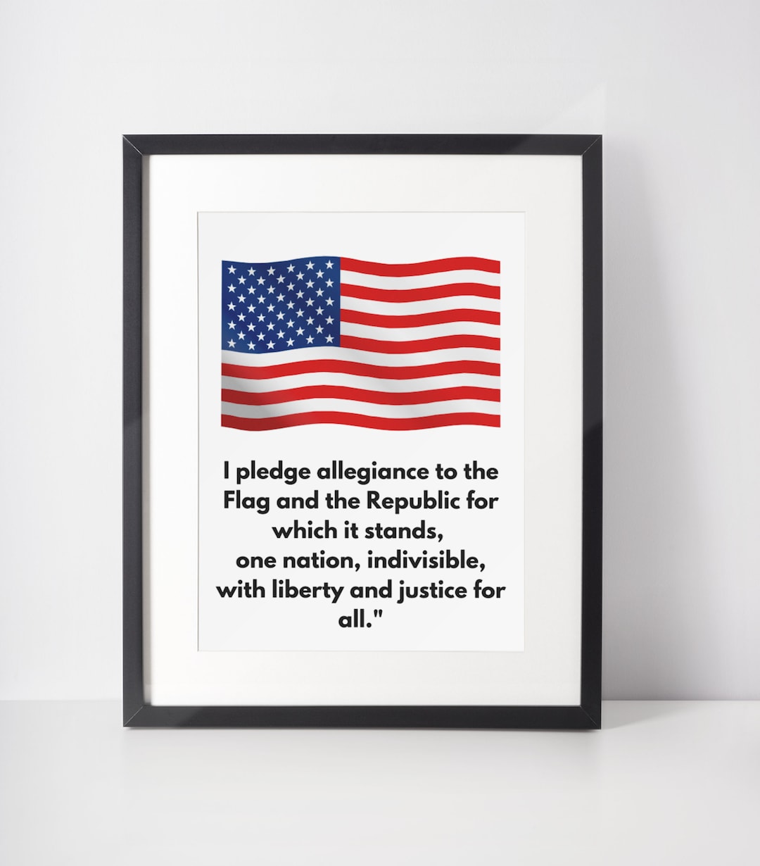 Pledge of Allegiance - Classroom Art - Wall Art - America - Pledge ...