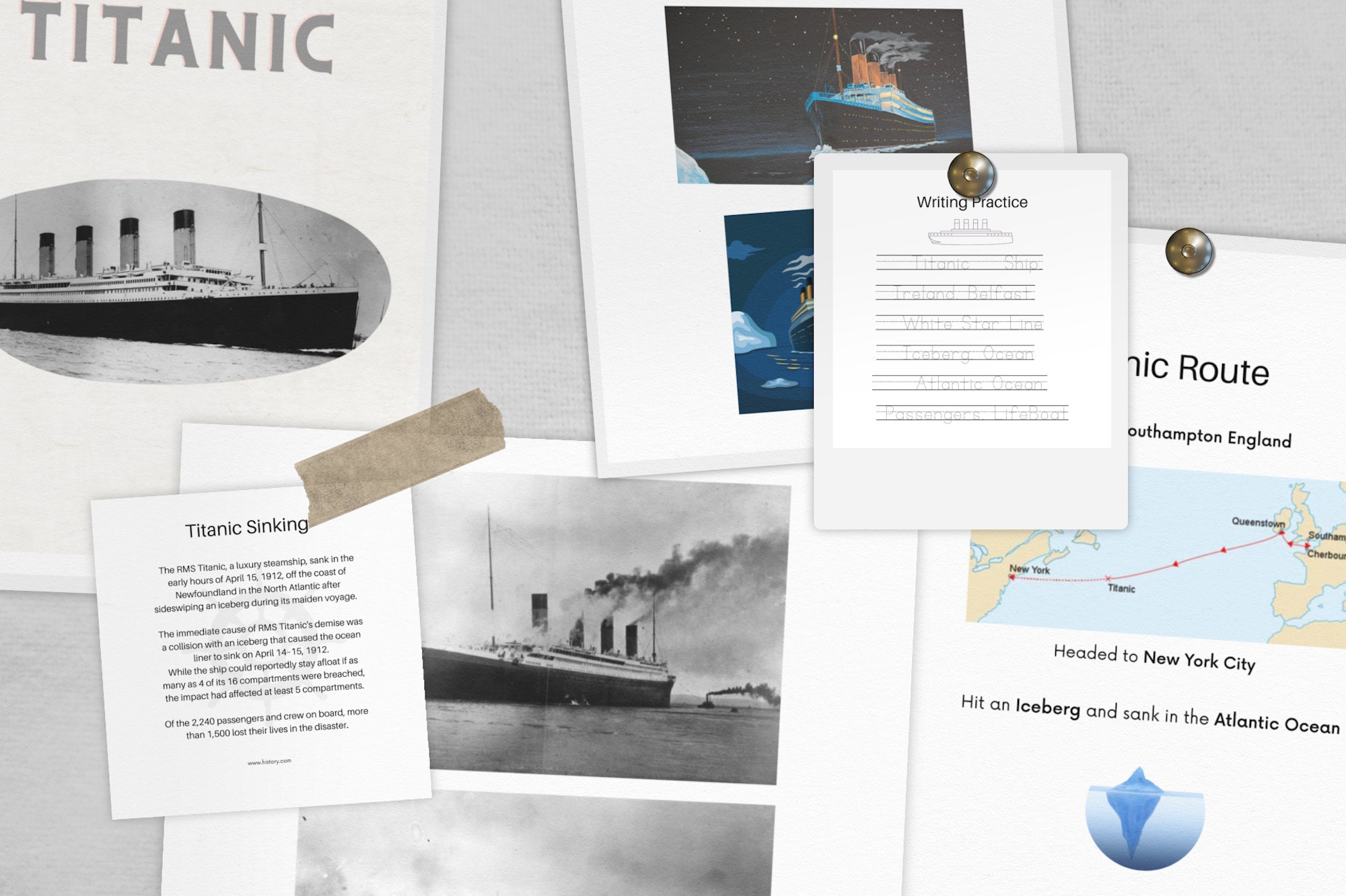 Homeschool Unit Study, Resource Titanic Lesson Educational Resource ...