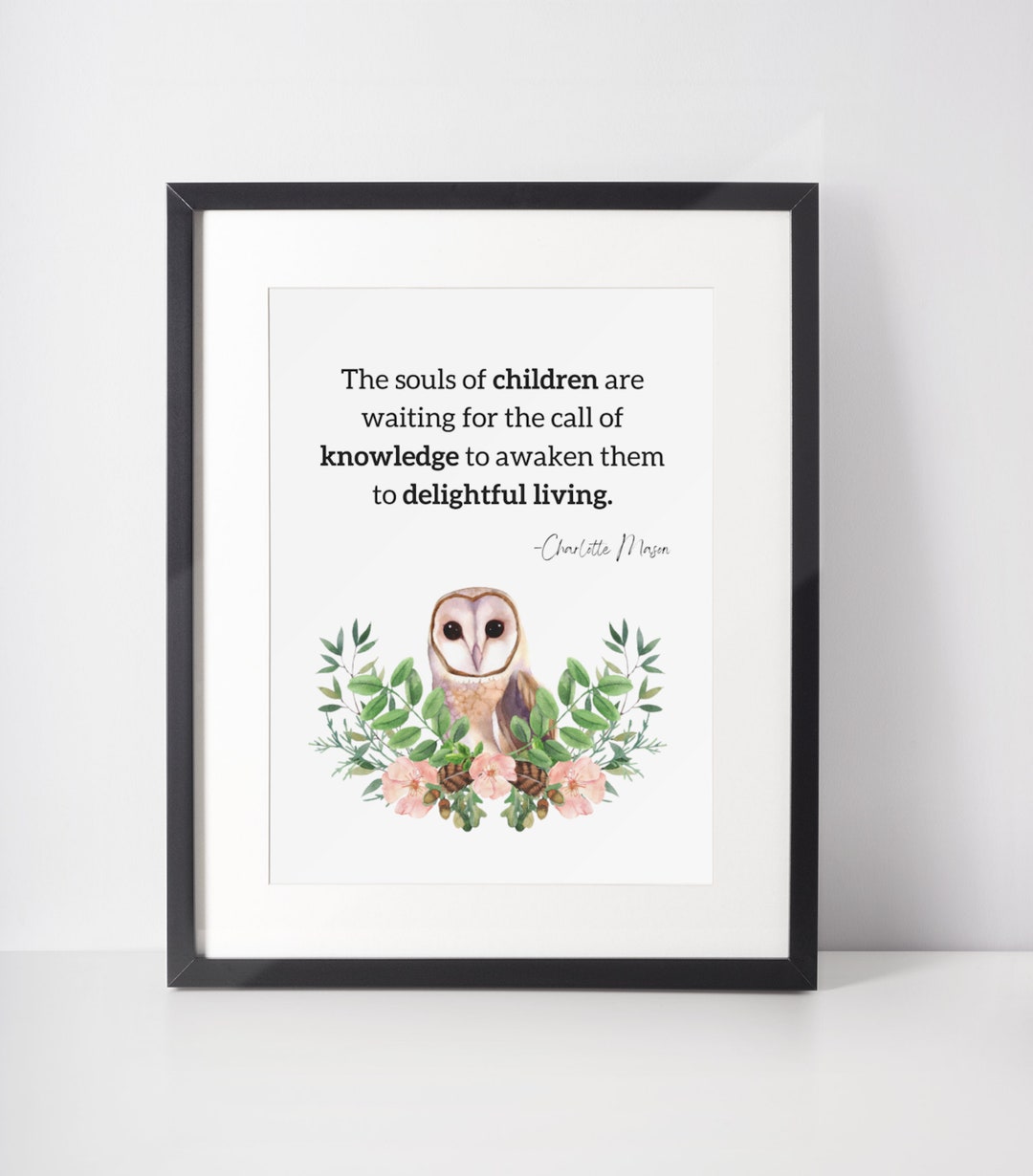 Wall Art - Educational Inspiration Quote Charlotte Mason Homeschool ...