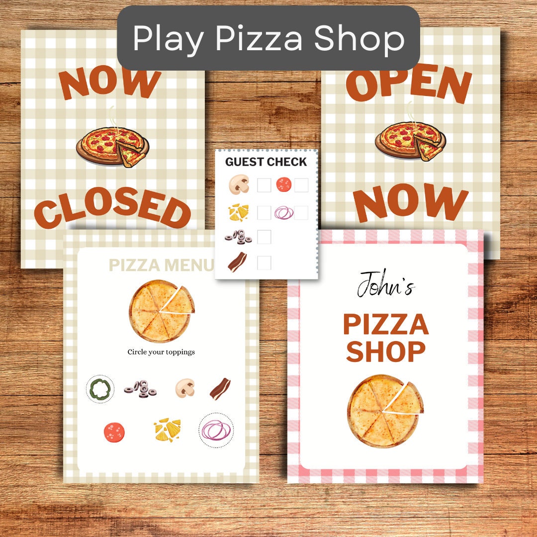Pretend Play Printable Bundle Pizza Shop Dramatic Play Printables ...