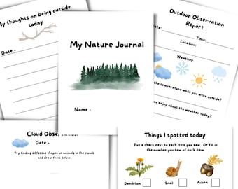 Printable Nature Journal Page Homeschool Nature Educational Activity ...