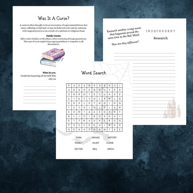 Unlocking the Mysteries of the Bell Witch Unit Study Guide Creepy ...