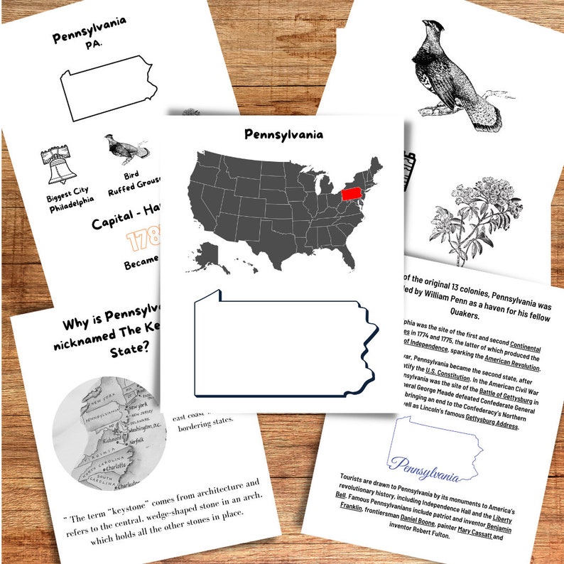State Learning Study Pennsylvania Homeschool Study Printable ...