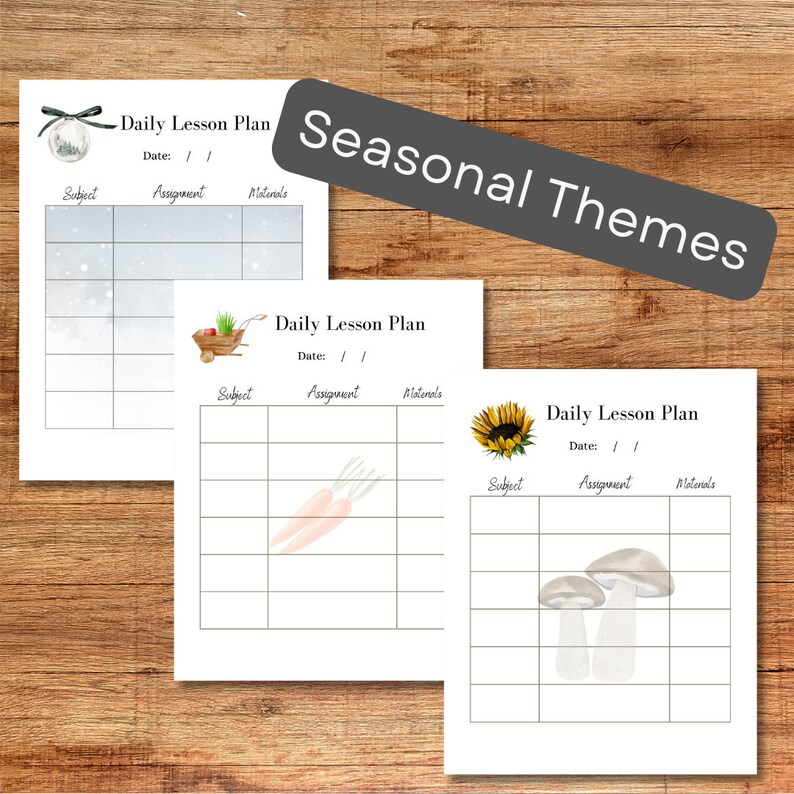 Homeschool Daily Lesson Printable Planner - Daily Lesson Plans Teacher ...
