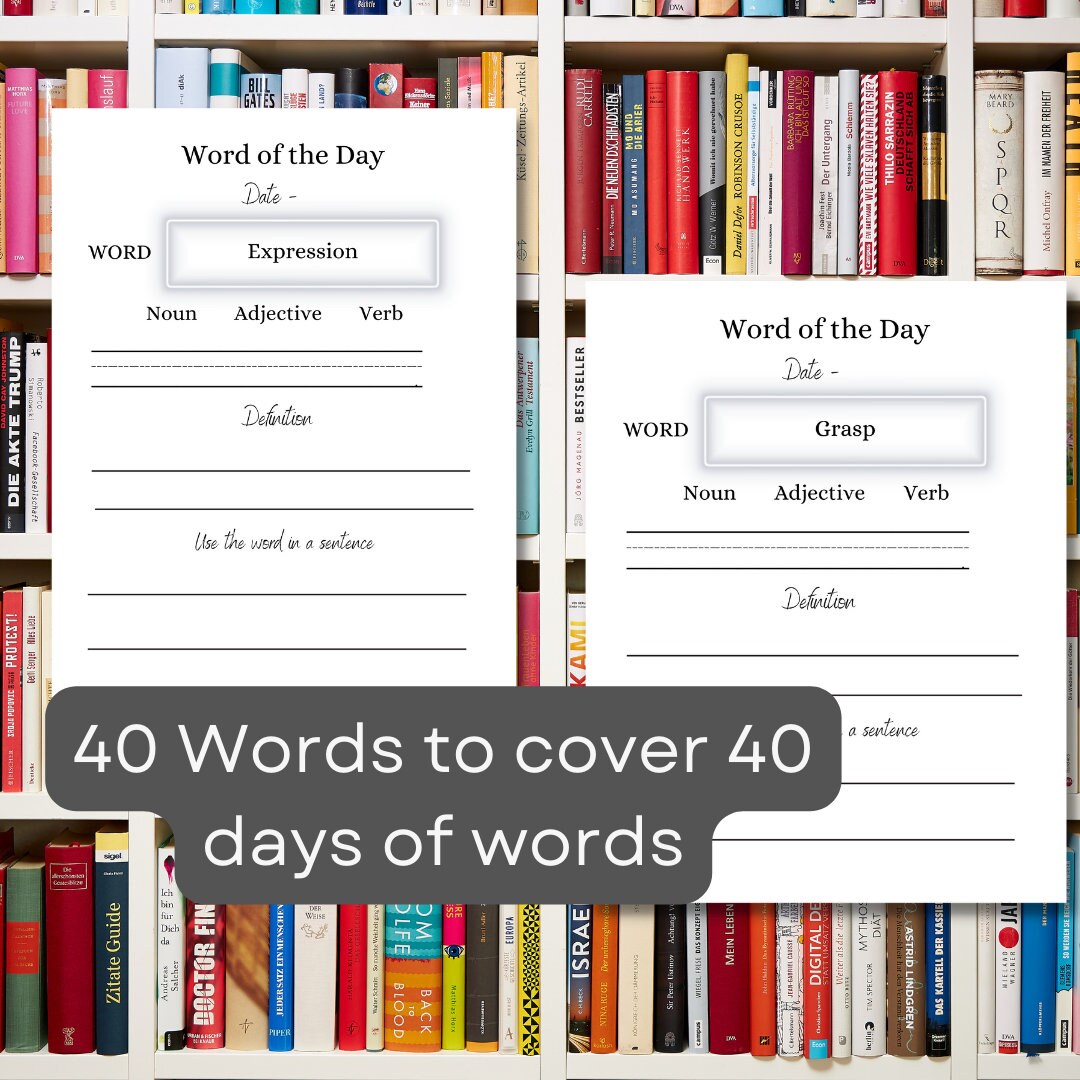 Word of the Day - Homeschool Resource Educational - Spelling Vocab ...