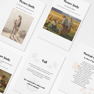 Picture Study Printable Art Morning Basket Learn Seasons Charlotte ...