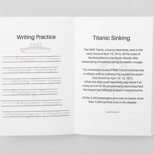 Homeschool Unit Study, Resource Titanic Lesson Educational Resource ...