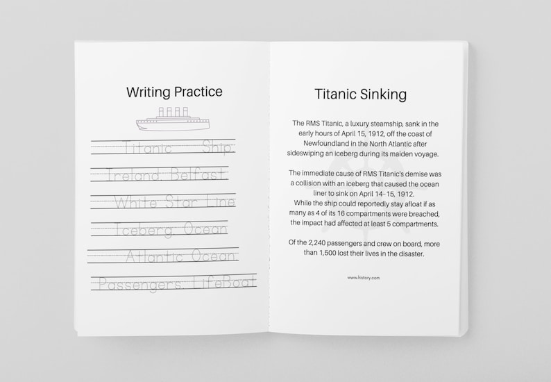Homeschool Unit Study, Resource Titanic Lesson Educational Resource ...