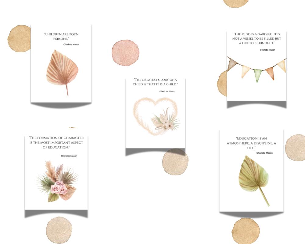5 Charlotte Mason Quote Homeschool Posters Classroom Inspiration - Etsy