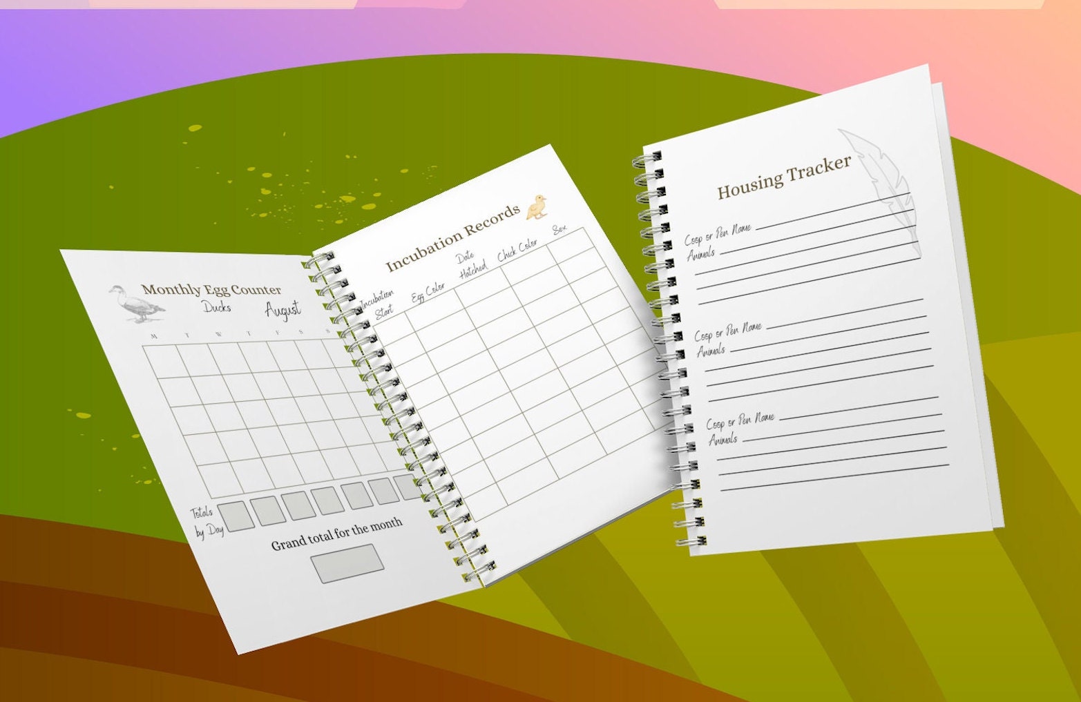 Duck Homestead Planner - Record Keeping for Ducks - Printable - Flock ...