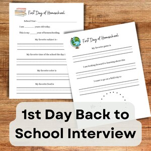 First Day School Homeschool Questions Student Interview Teacher ...