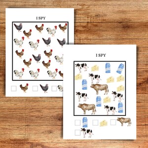 I Spy Farm Unit Themed Activity Pages for Toddlers in Homeschool an ...