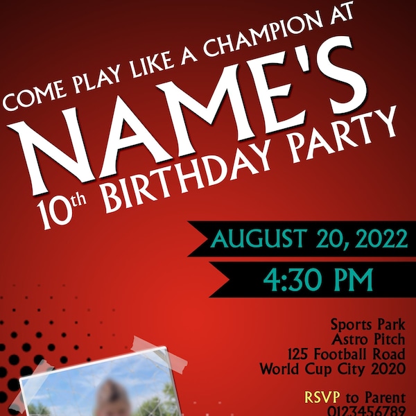 Liverpool Fc Birthday Invitations - Etsy