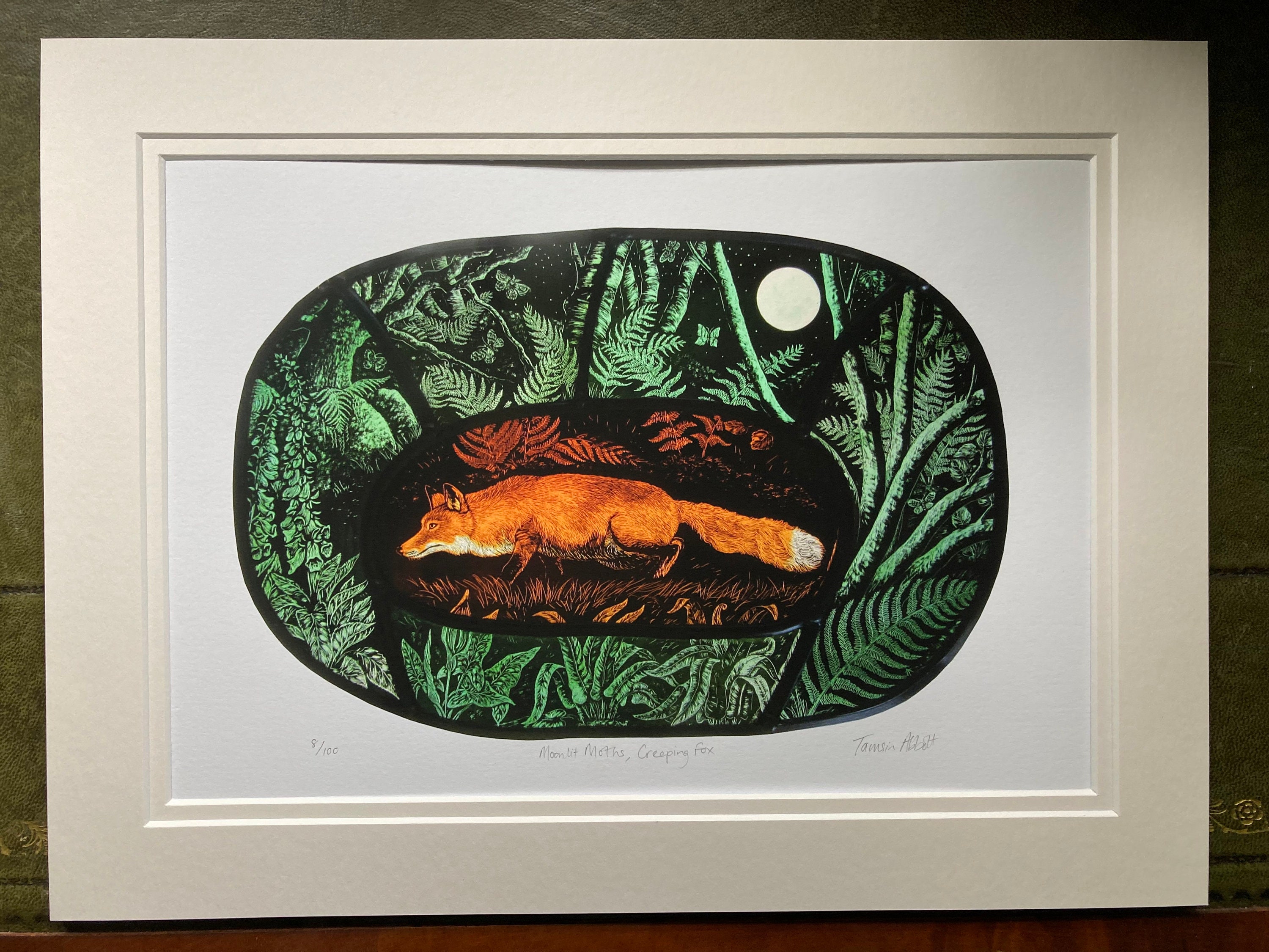 Creeping Fox and Moonlit Moths (signed and Numbered Print by Tamsin ...