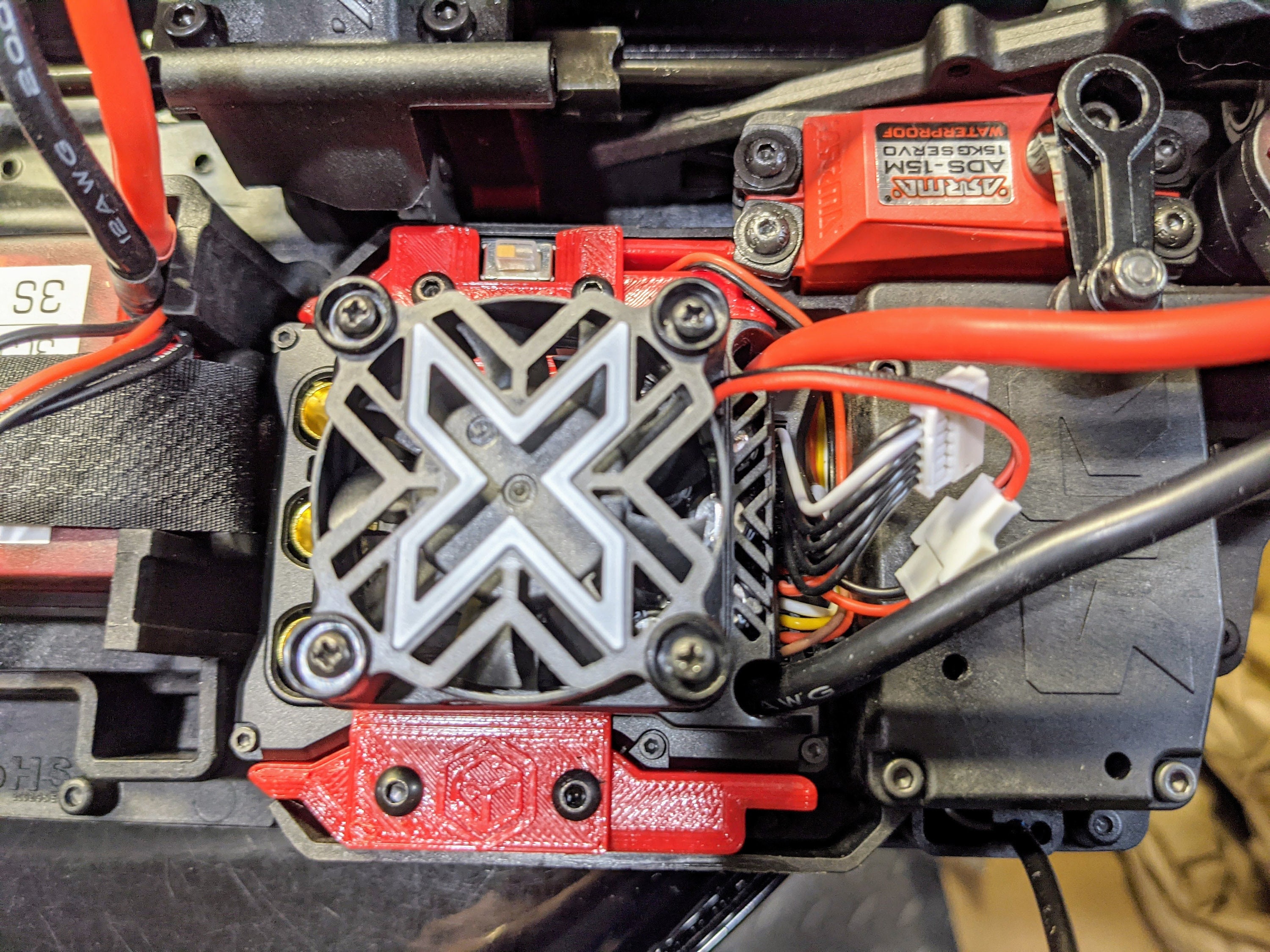 Castle Mamba Monster X 8S ESC Mount Case Cage for Arrma Infraction V2 ...