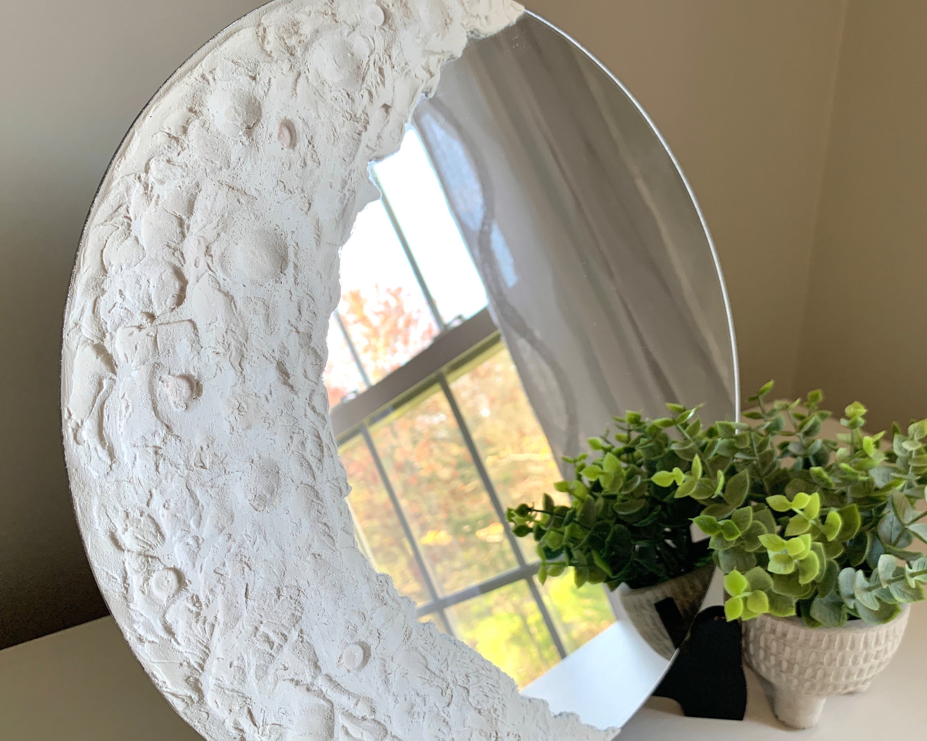 Moon Mirror Crescent Moon Round Mirror Decorative Mirror - Etsy