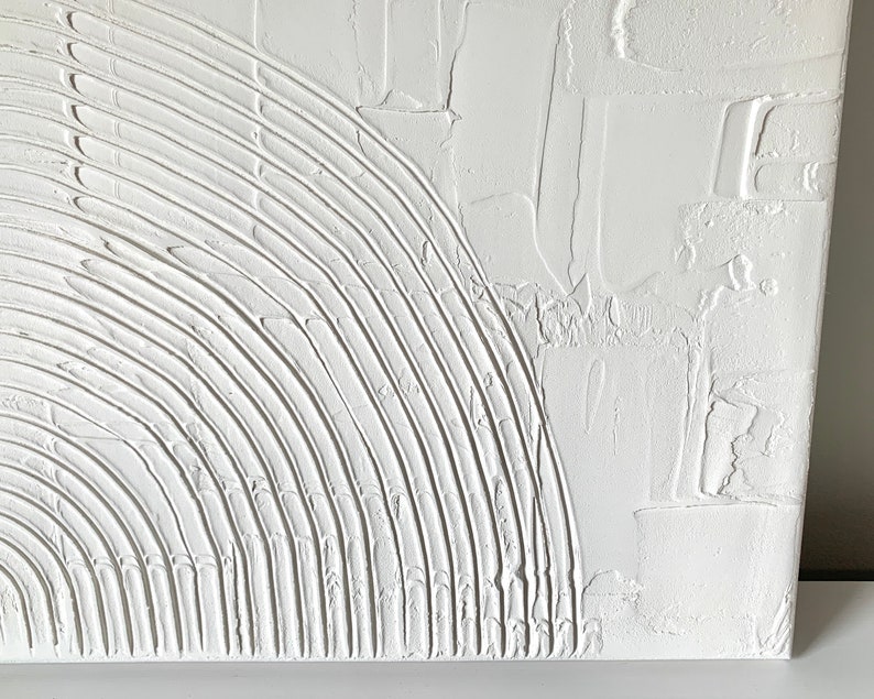 Gips Wandkunst, 2 Stück, Strukturierte Wandbehang, Gips Kunst ...