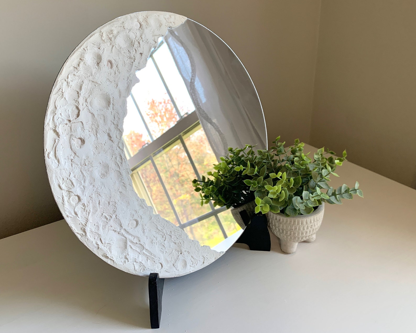 Moon Mirror Crescent Moon Round Mirror Decorative Mirror - Etsy