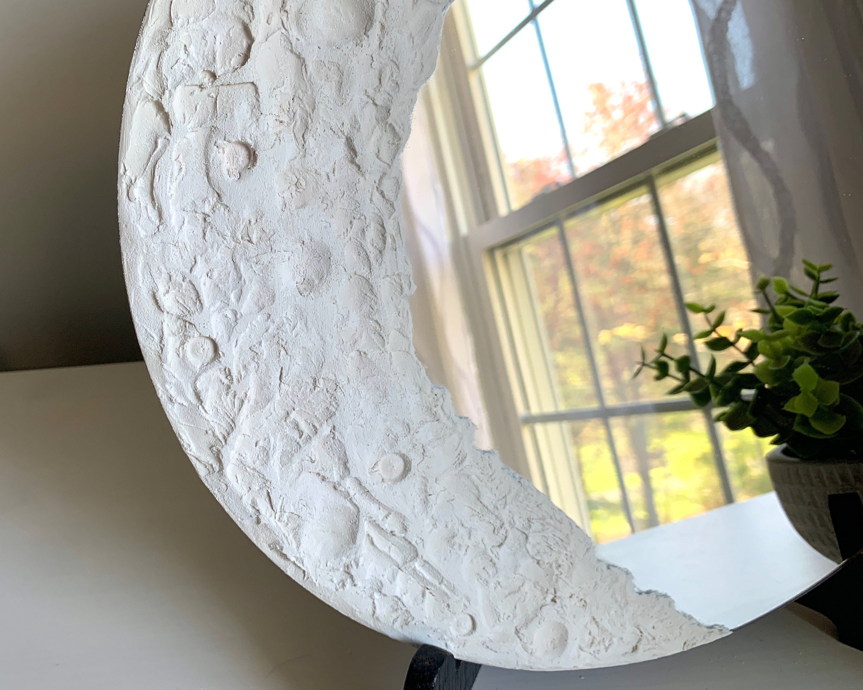 Moon Mirror Crescent Moon Round Mirror Decorative Mirror - Etsy