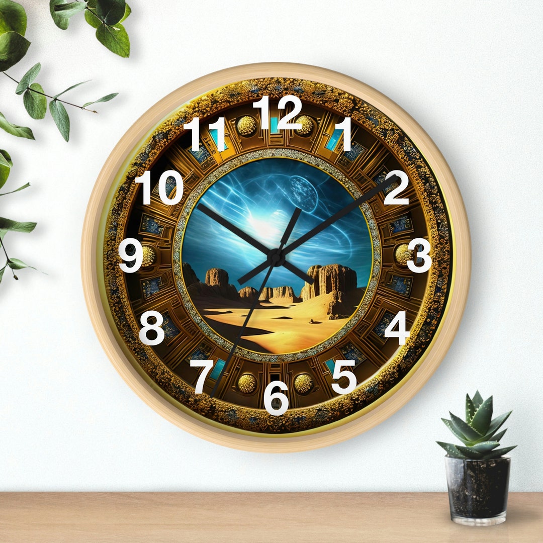 Wall Decor Wall Art Clock Wooden Frame 10in Battery Gift - Etsy