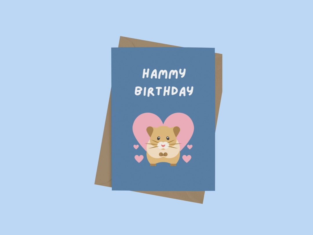 Cute Hamster Birthday Card for Mum, Hamster Lover Card for Her From the ...