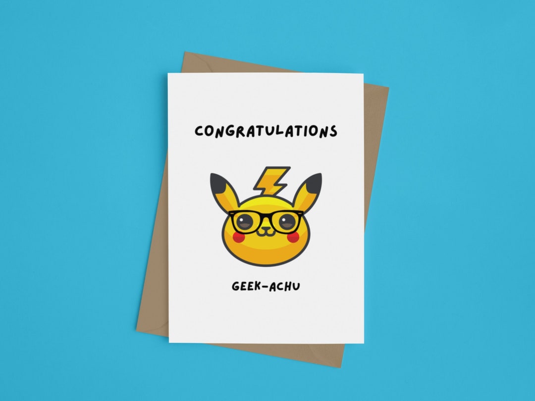 Pokemon Congratulations Card for Students Well Done Passed Exams Card ...
