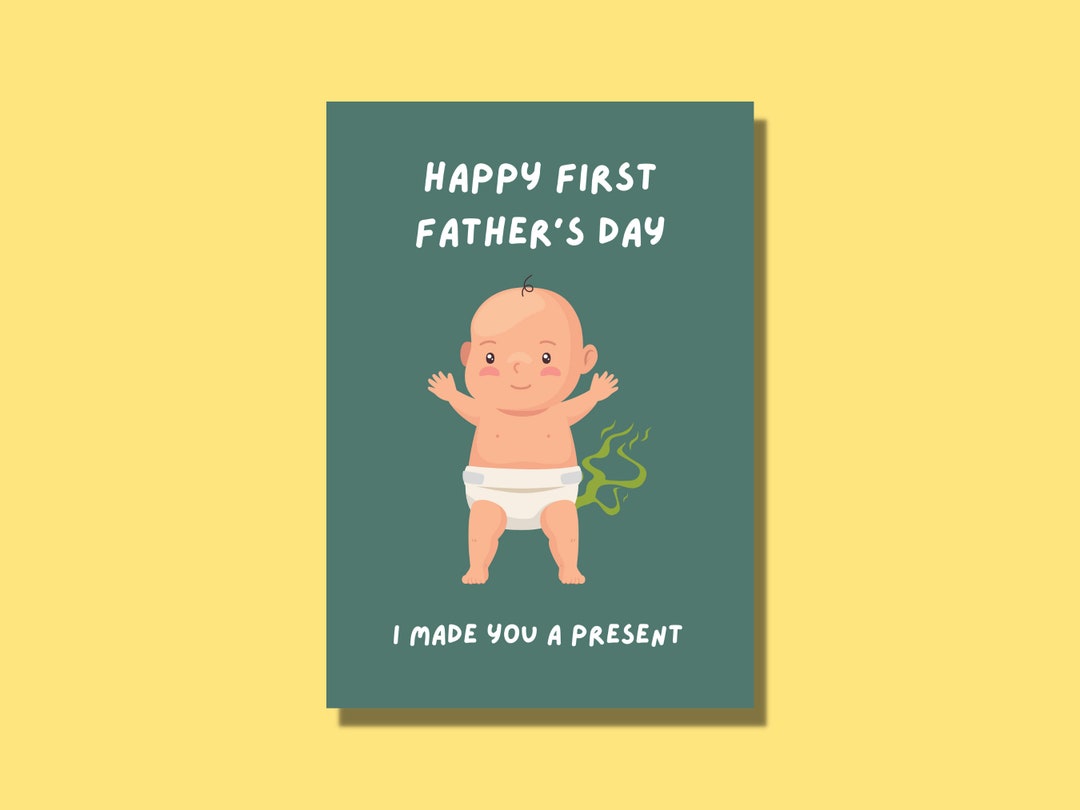 Funny First Father's Day Card From Baby to New Dad, 1st Father's Day ...