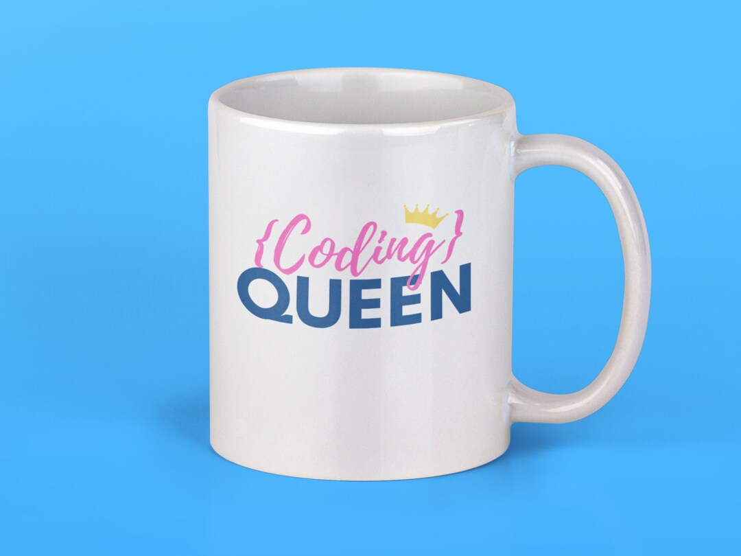 Coding Queen Mug for Female App Developer, Web Developer Birthday Gift ...