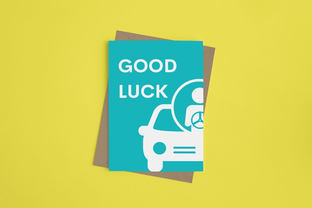 Good Luck Driving Test Card - Etsy