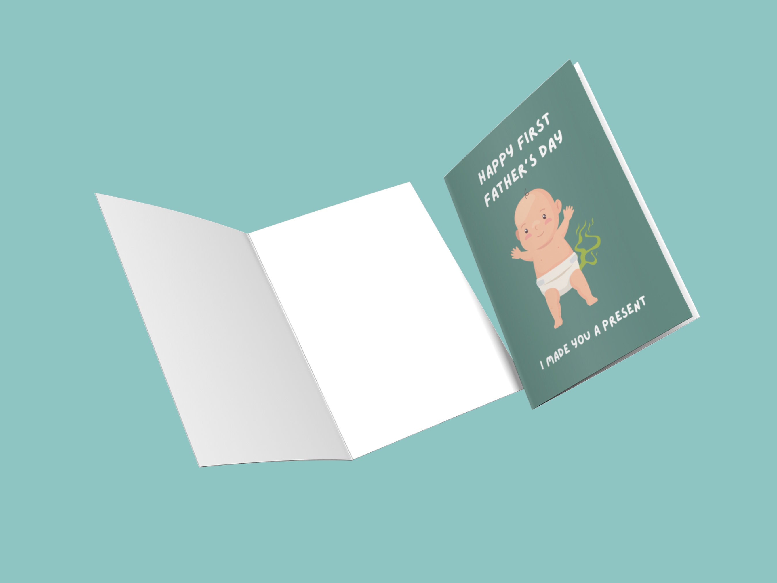 Funny First Father's Day Card From Baby to New Dad, 1st Father's Day ...