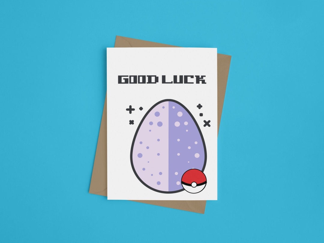 Pokemon Good Luck Card for Exams, Interviews or New Job - Etsy