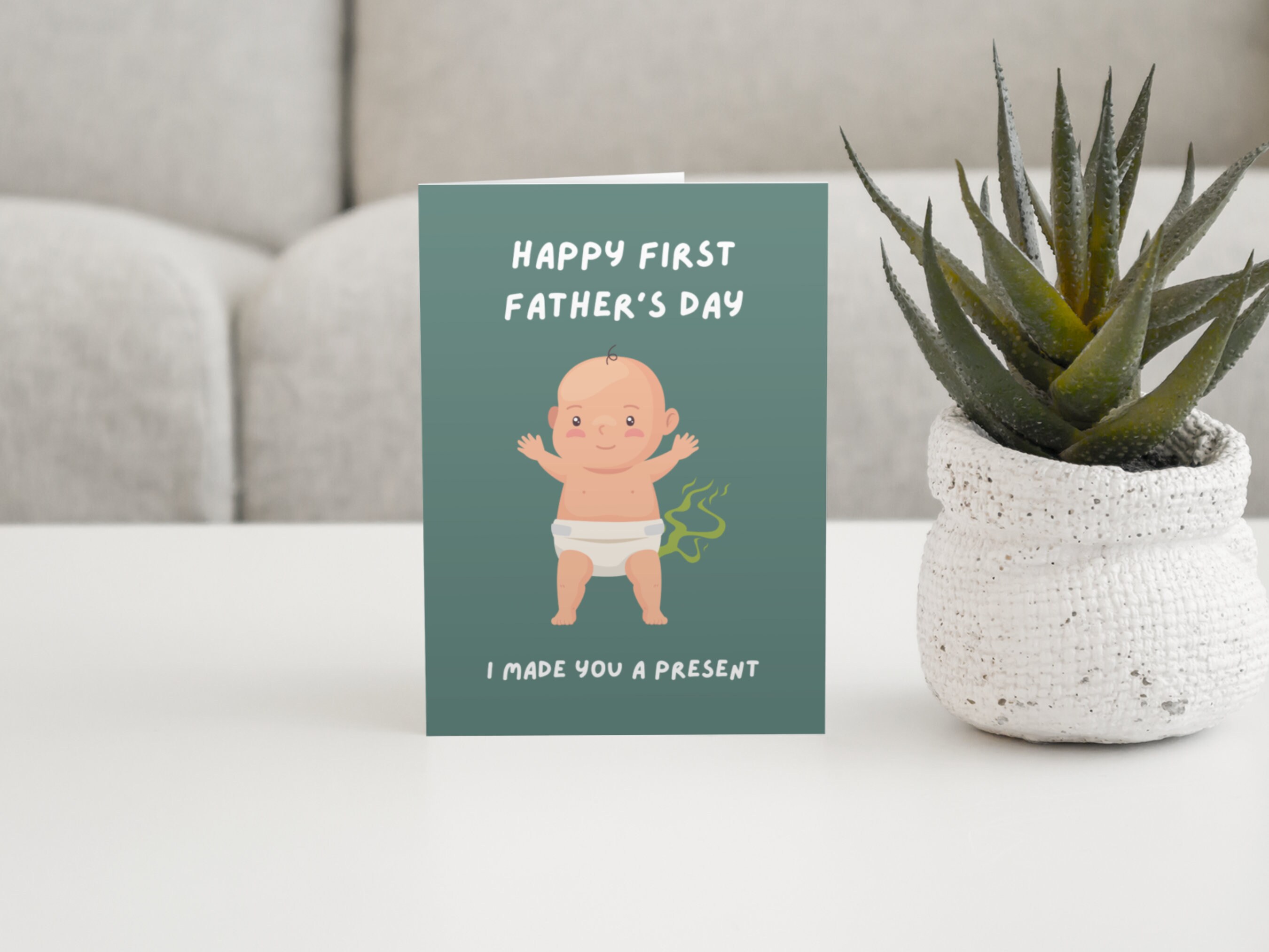Funny First Father's Day Card From Baby to New Dad, 1st Father's Day ...