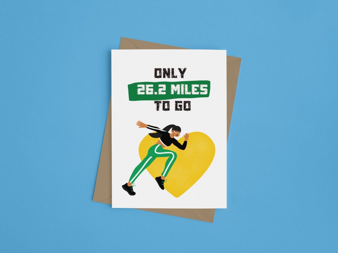 Good Luck Marathon Card for Female Runner - 26.2 Miles Challenge - Etsy