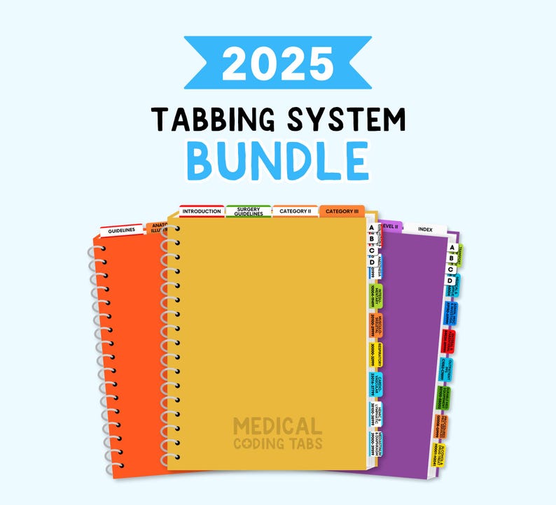 2025 Tabbing System Bundle | Medical Coding Tabs - Etsy