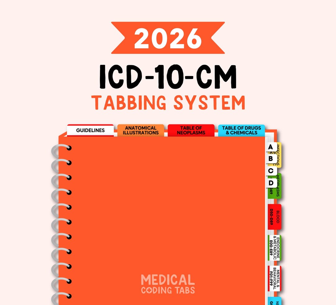 2026 ICD-10-CM - Tabbing System | Medical Coding Tabs | Book Tabs (book ...