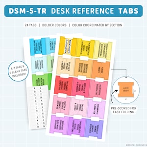 DSM-5-TR {desk Reference} - Tabbing System (book NOT Included) - Etsy