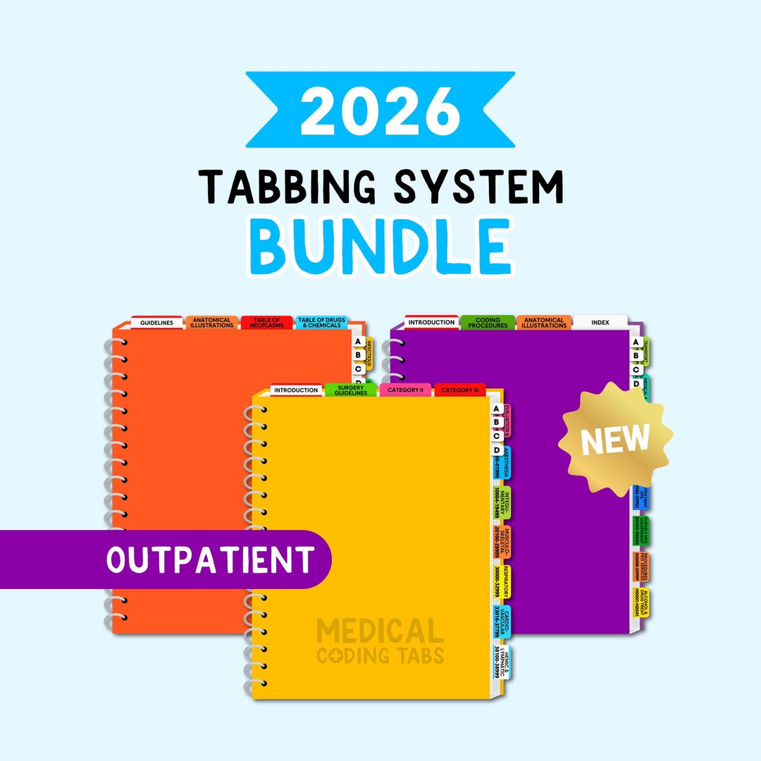 2026 Tabbing System BUNDLE | OUTPATIENT | Medical Coding Tabs - Etsy