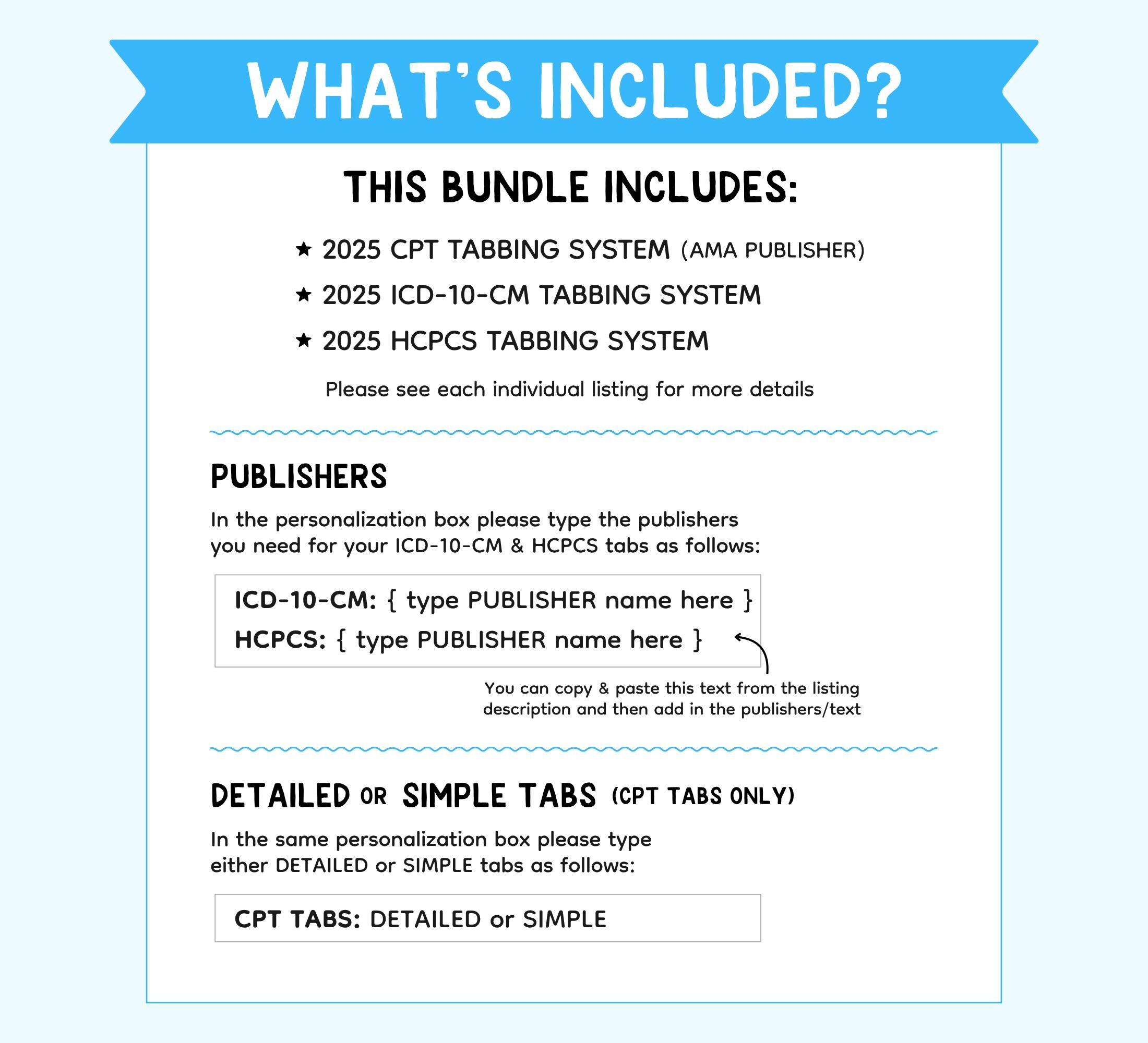 2025 Tabbing System Bundle | Medical Coding Tabs - Etsy