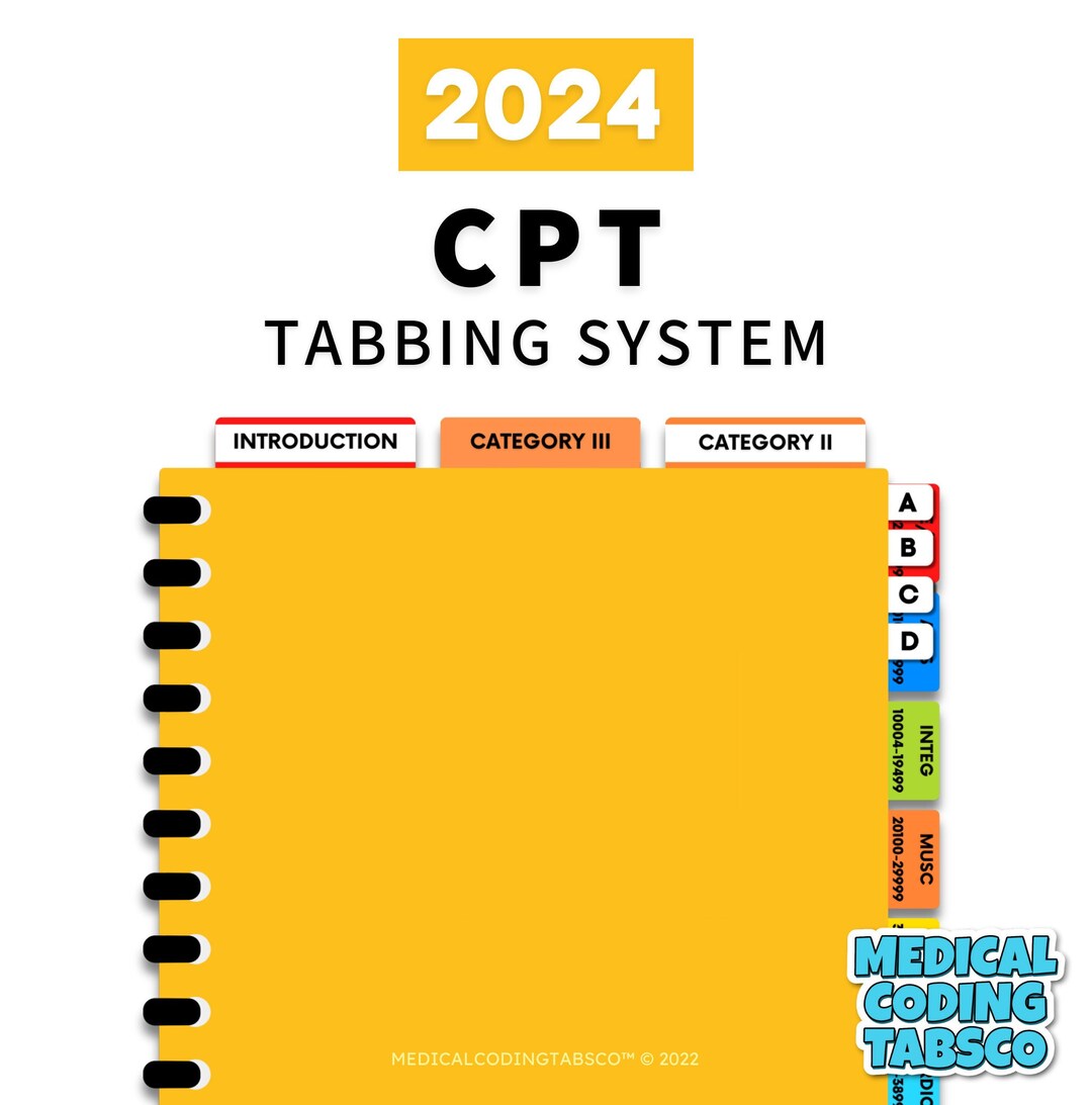 2024 CPT Tabbing System Medical Coding Tabs book NOT Included - Etsy