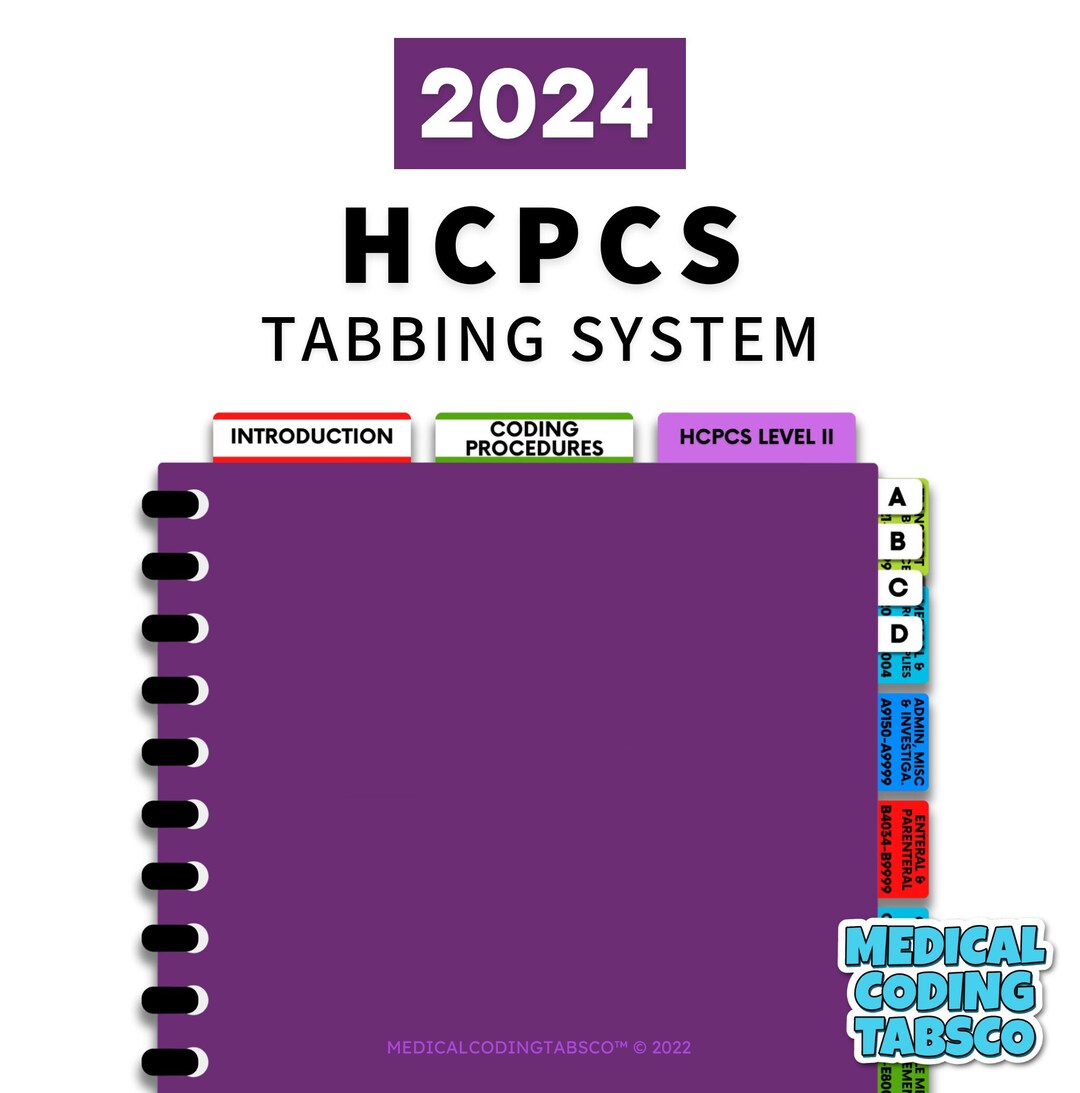 2024 HCPCS Tabbing System Medical Coding Tabs book NOT Included - Etsy