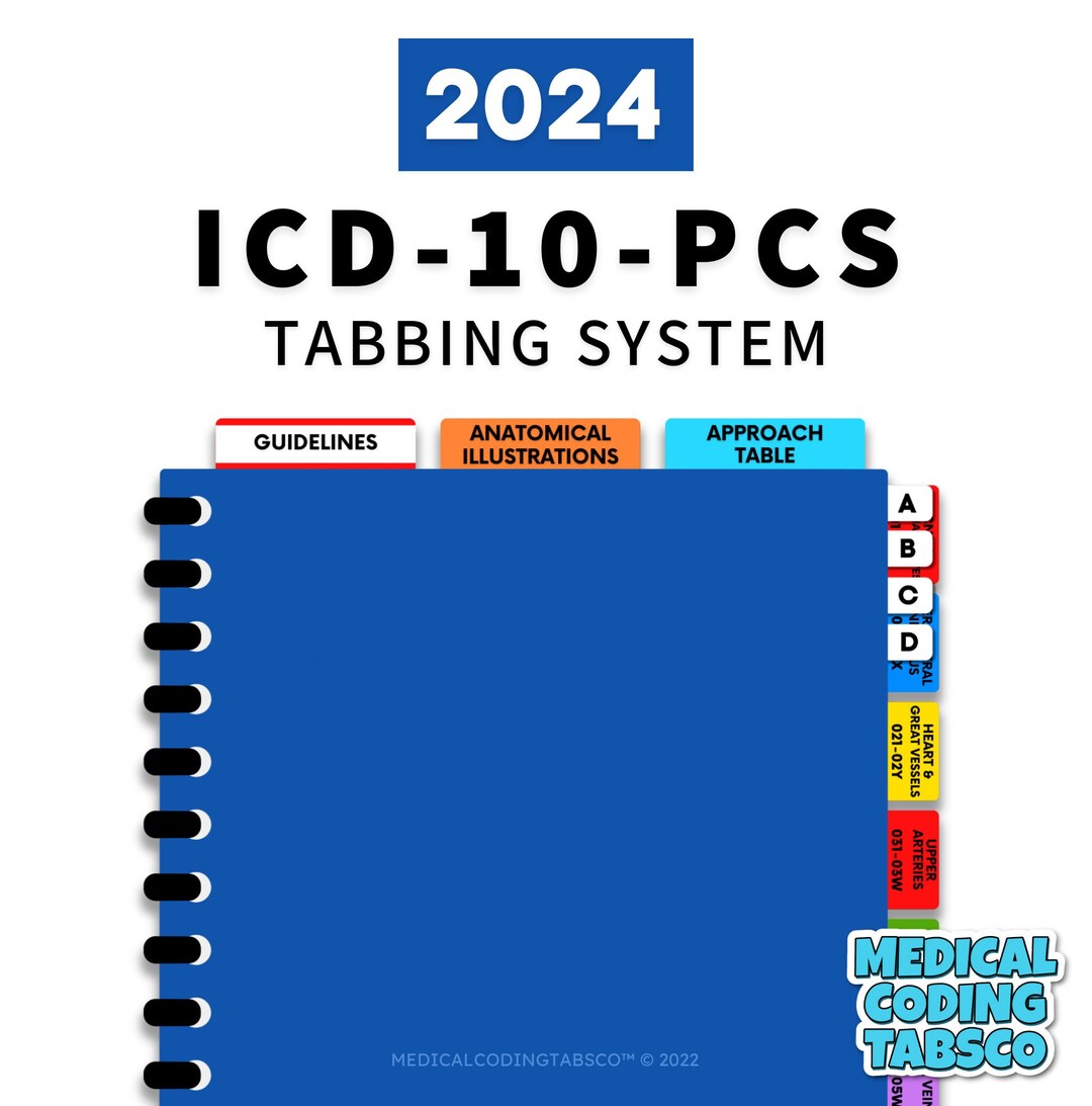 2024 ICD-10-PCS Tabbing System Medical Coding Tabs book NOT Included - Etsy