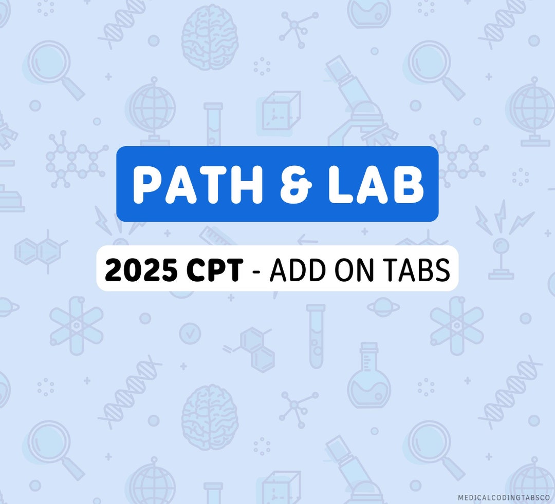 2025 CPT - Add on Tabs: PATH & LAB | Medical Coding Tabs - Etsy
