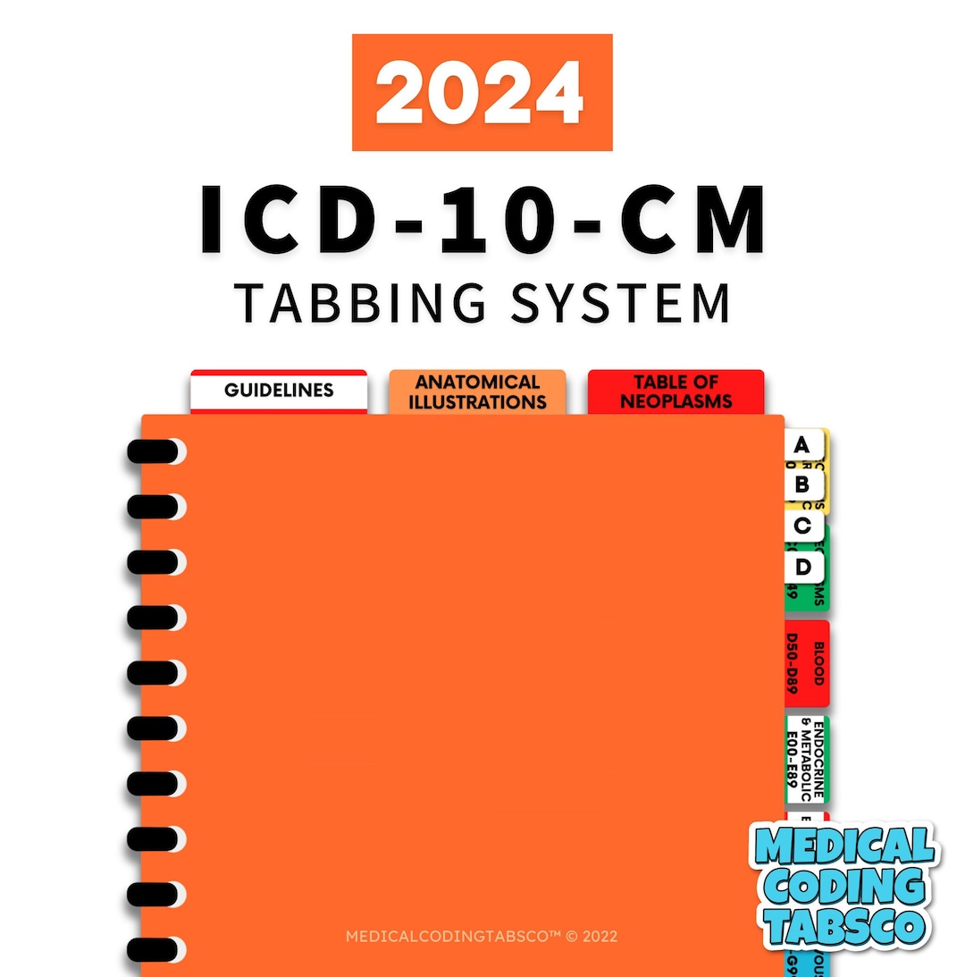 2024 ICD-10-CM Tabbing System Medical Coding Tabs book NOT Included - Etsy