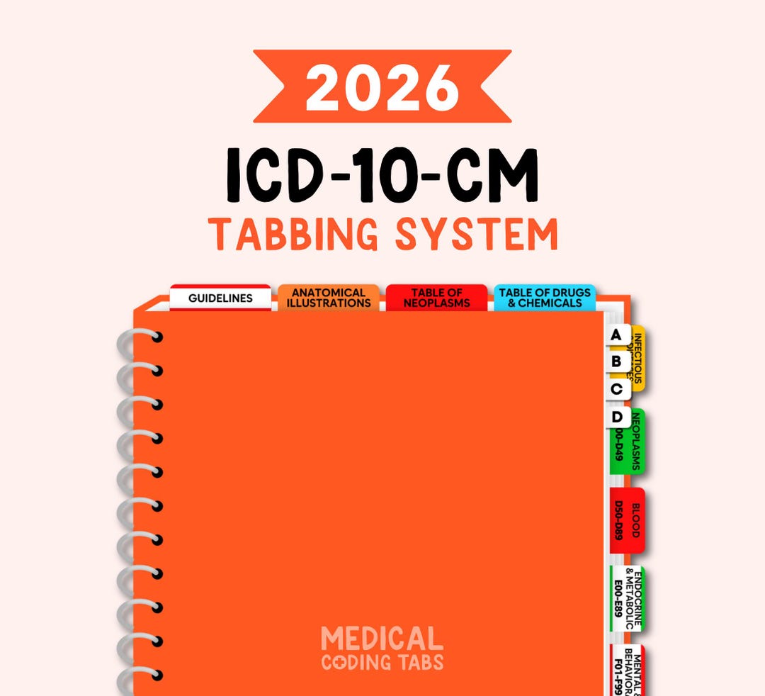 2026 ICD-10-CM - Tabbing System | Medical Coding Tabs | Book Tabs (book ...