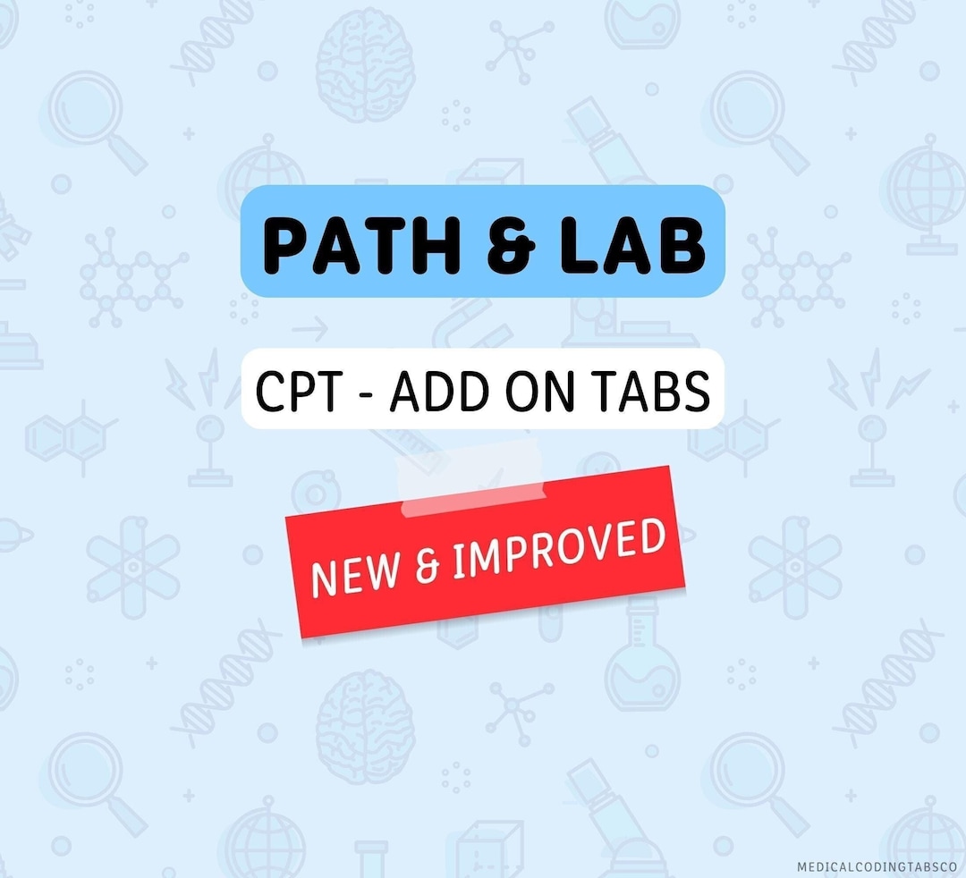 CPT Add on Tabs: PATH & LAB Medical Coding Tabs - Etsy