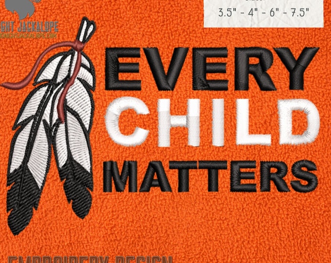 Every Child Matters, Machine Embroidery, Native Embroidery, Patch - Etsy