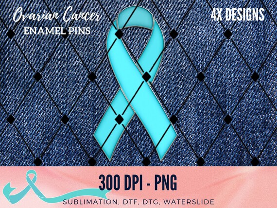 Ovarian Cancer Ribbon Enamel Pin Digital Download 300 DPI - Etsy